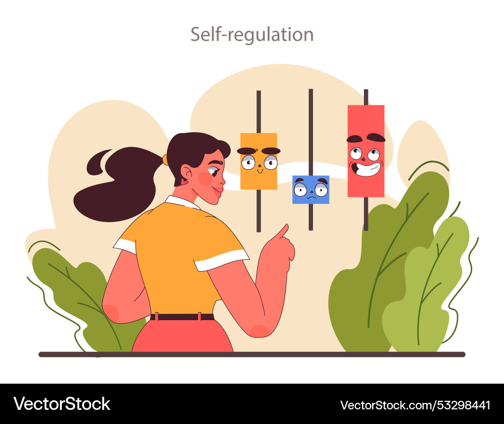 Emotional self-regulation emotion awareness and Vector Image