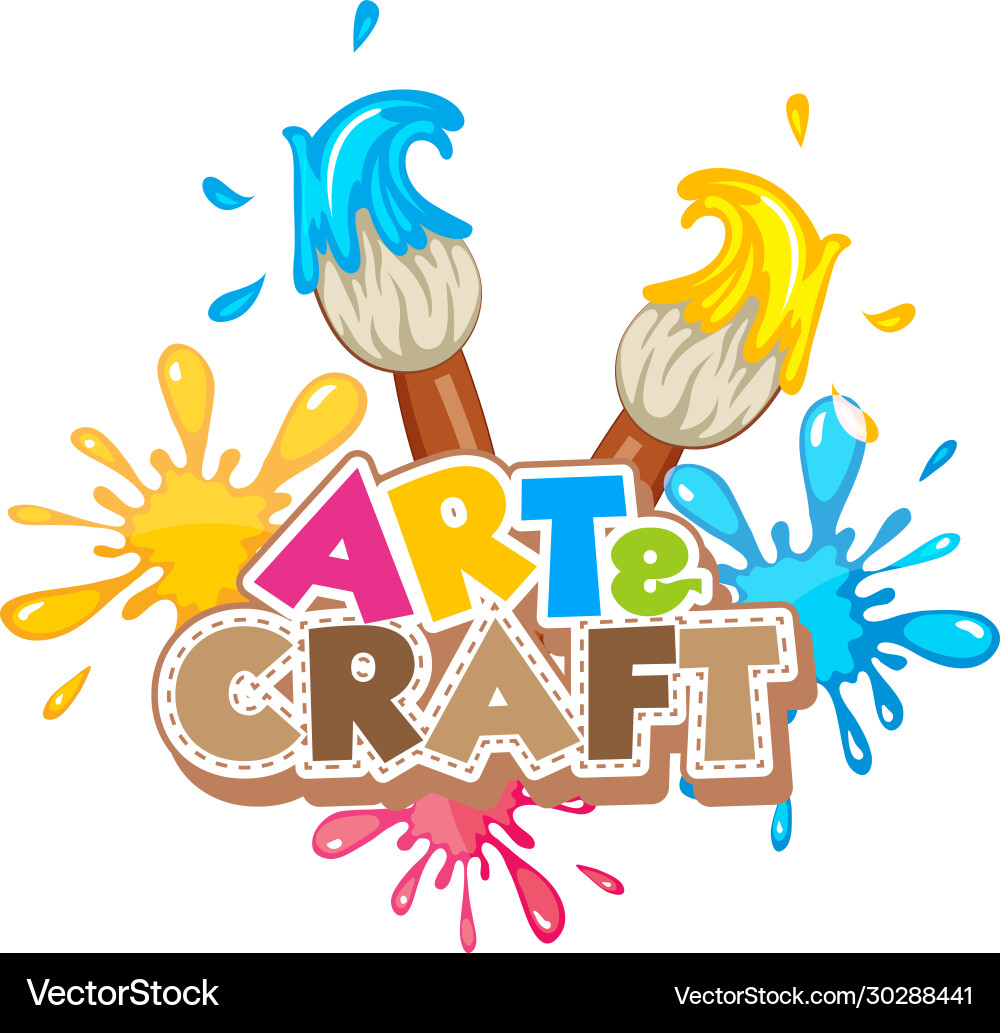Font design for word art and craft Royalty Free Vector Image