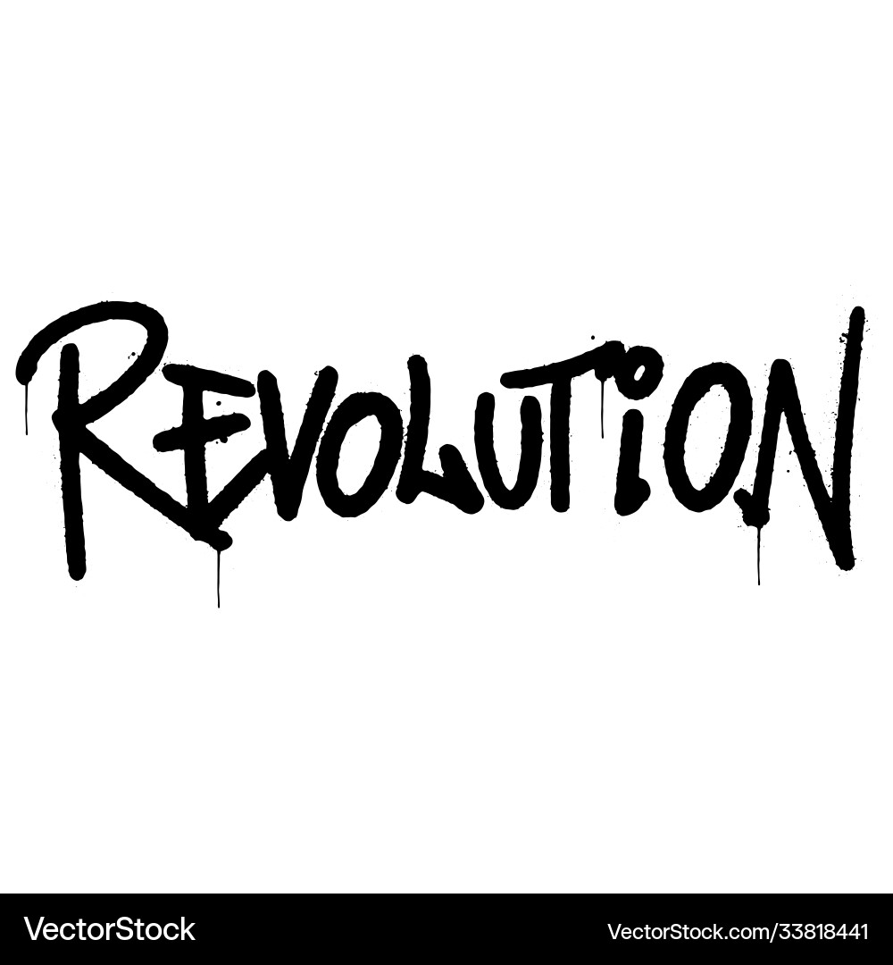 Graffiti revolution word sprayed isolated Vector Image