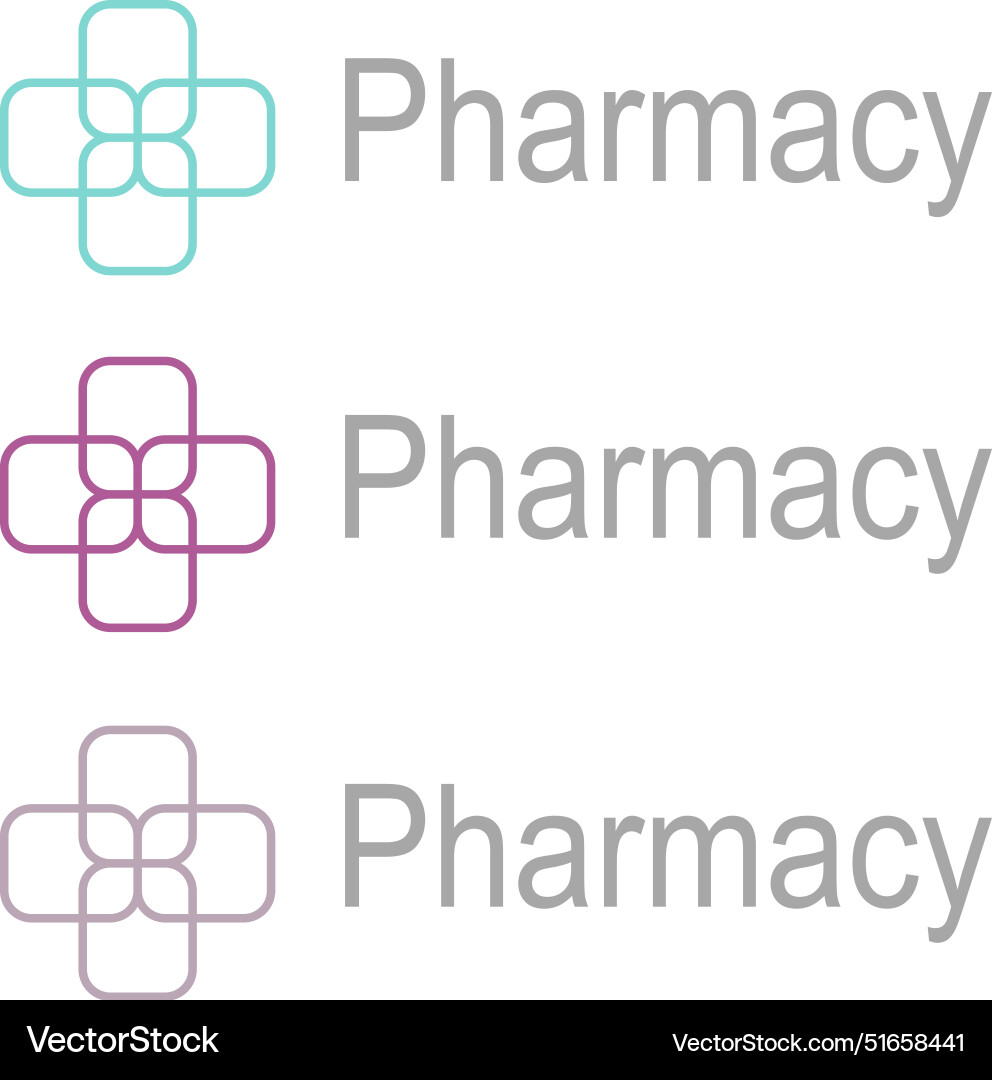 Pharmacy sign symbol logo Royalty Free Vector Image