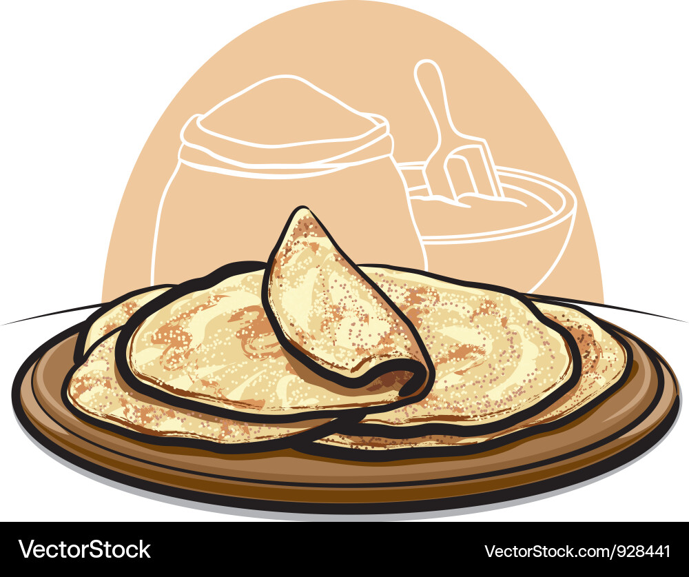 Pita bread Royalty Free Vector Image - VectorStock