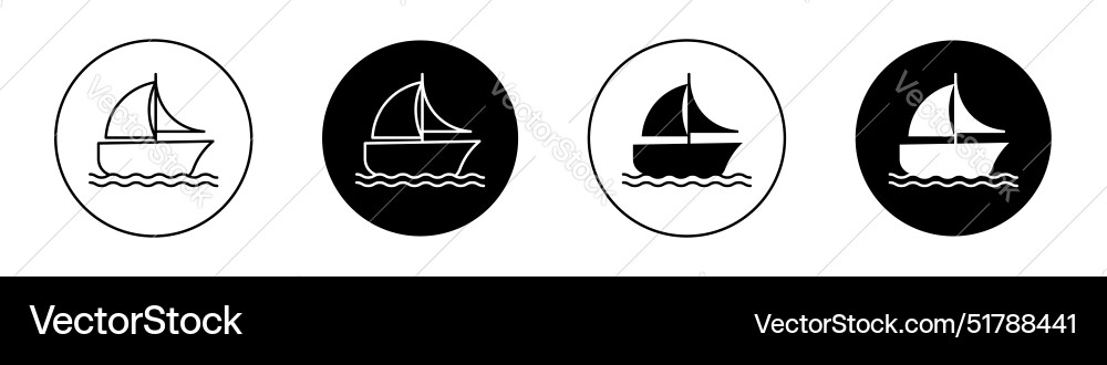 Sailboat icon Royalty Free Vector Image - VectorStock