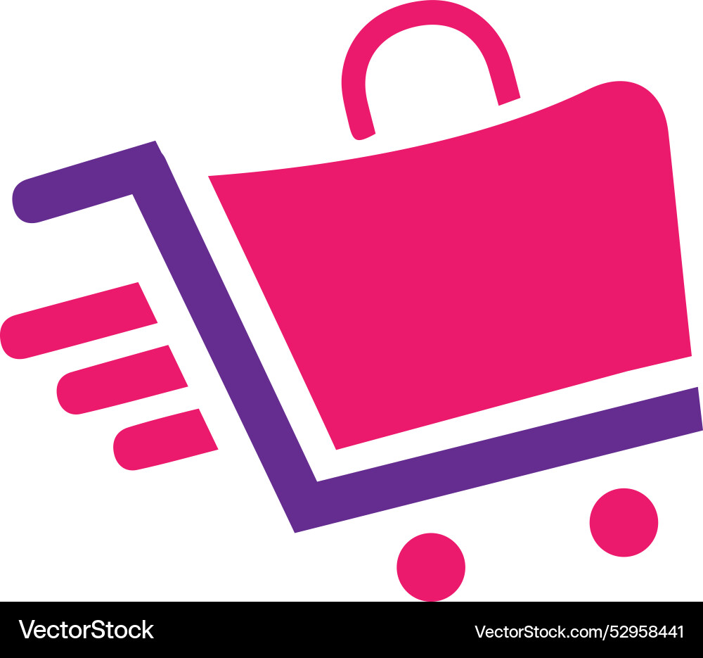 Shopping bag sign symbol logo Royalty Free Vector Image