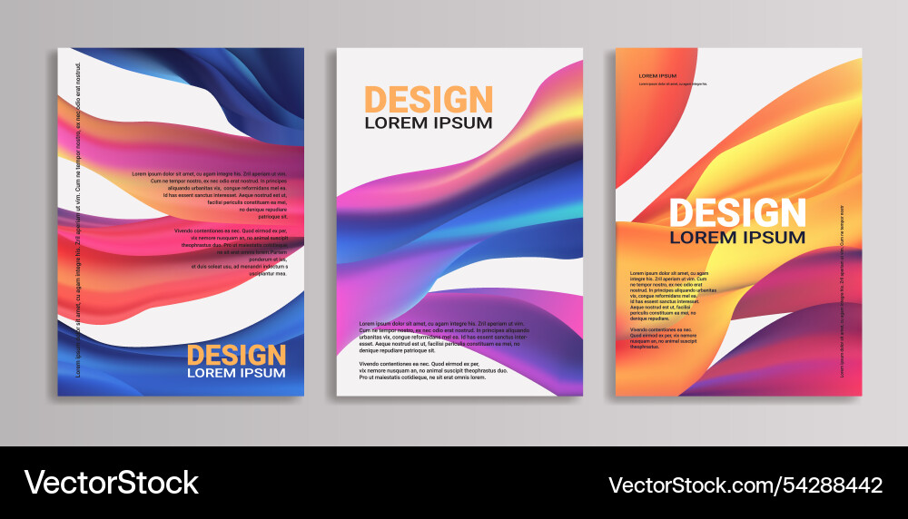 Brochure template with magazine cover Royalty Free Vector