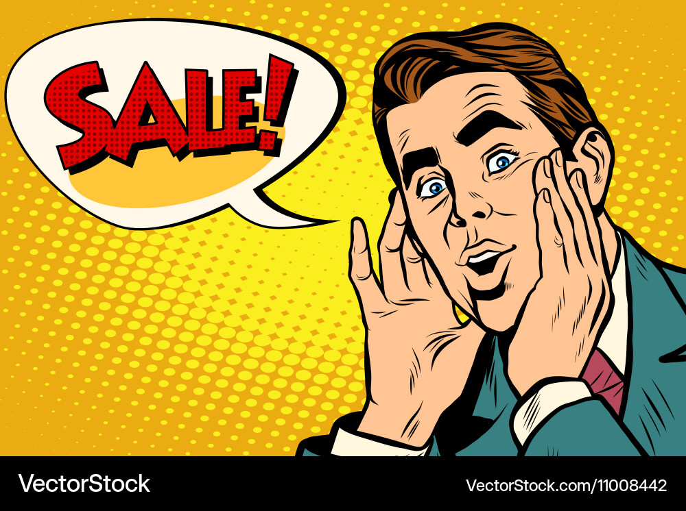 Retro Pop Sale Art Royalty Free Vector Image - VectorStock