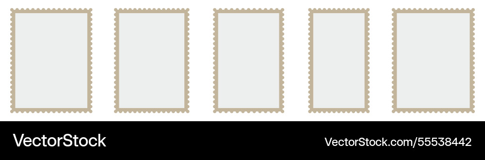 Scallop edge border frame collection rectangle Vector Image