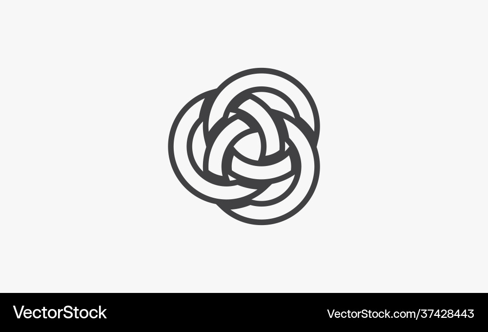 Circle interlocking on white background creative Vector Image