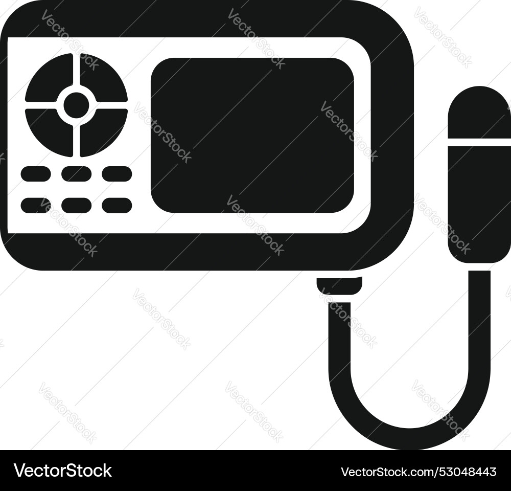 Echo sounder for fishing with sensor showing fish Vector Image