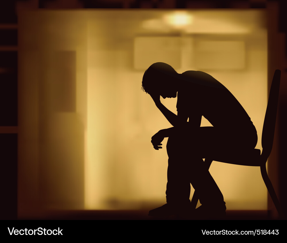 Feeling down Royalty Free Vector Image - VectorStock