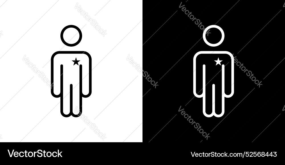 Good human icon set on white background Royalty Free Vector