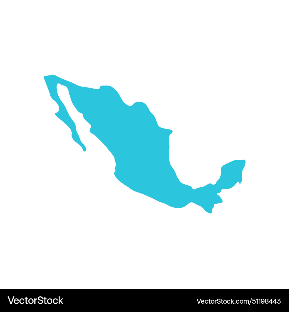 Mexico map icon isolated on white background Vector Image
