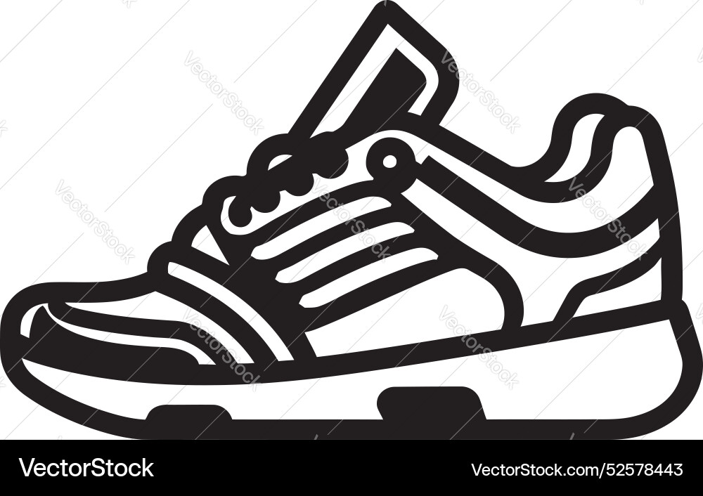 Nova stride futuristic running shoe icon Vector Image