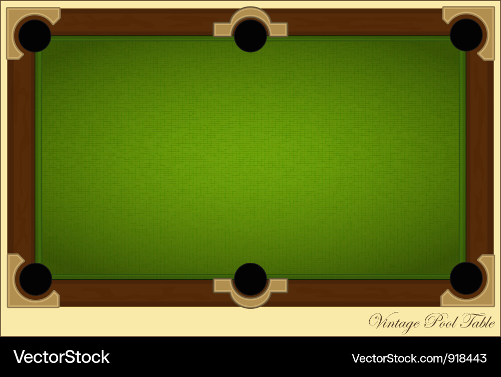 Pool table Royalty Free Vector Image - VectorStock