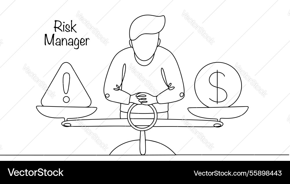Risk manager Royalty Free Vector Image - VectorStock