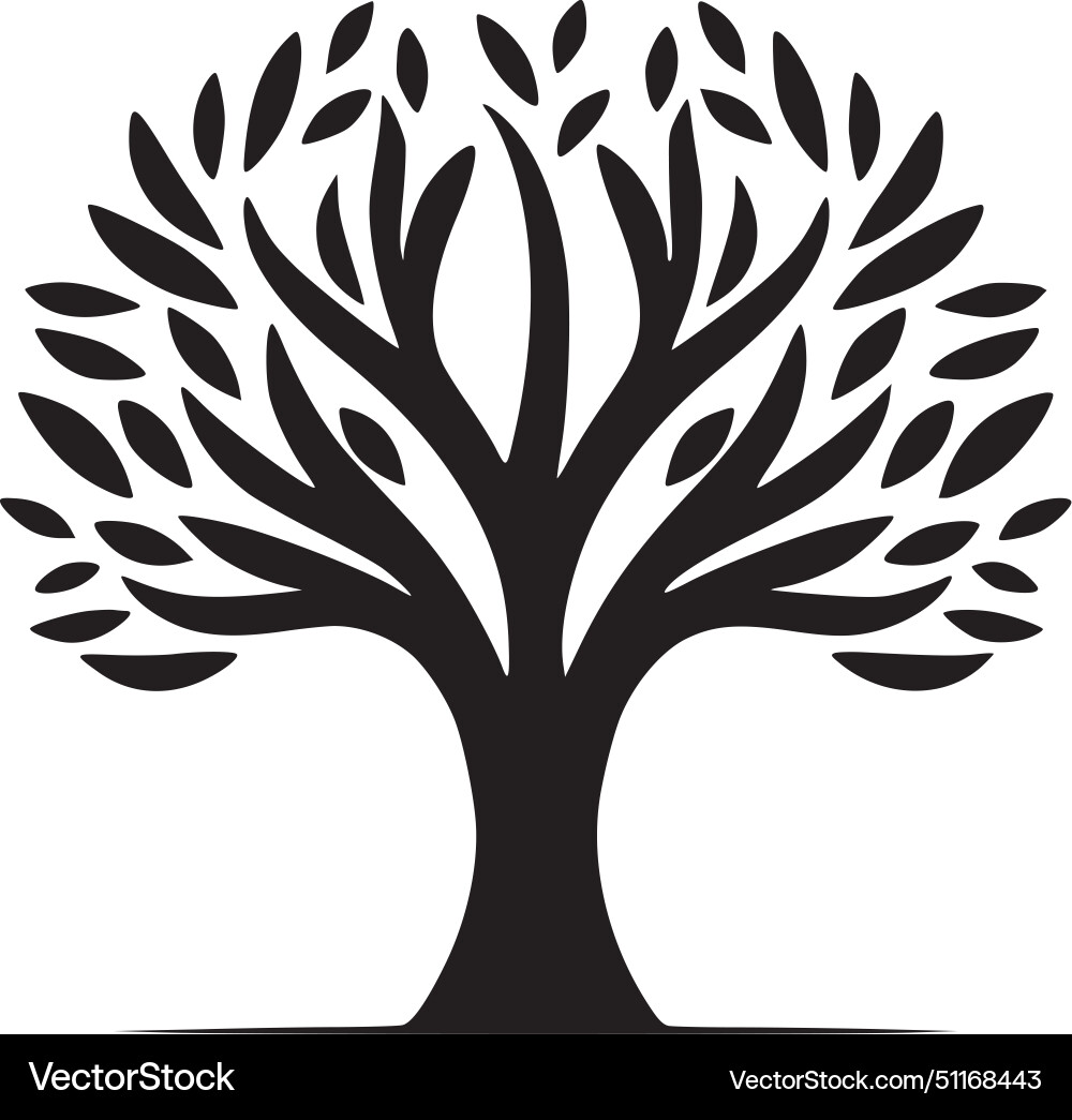 Tree - black and white isolated icon Royalty Free Vector
