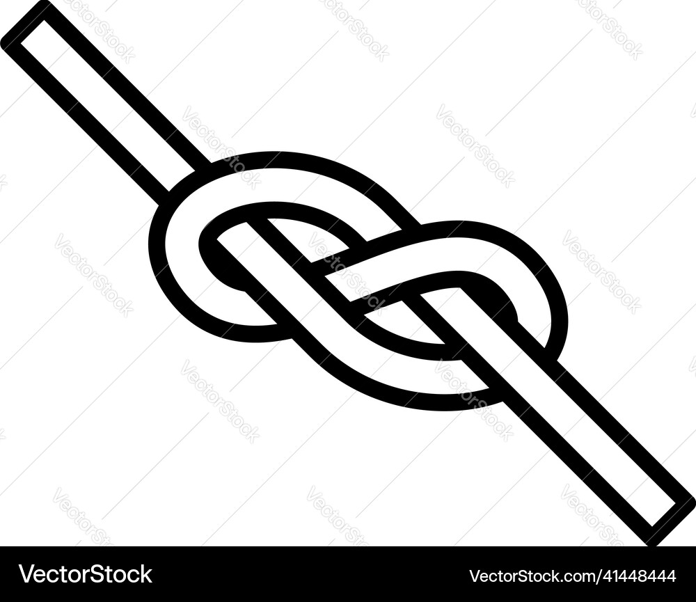 Alpinist rope knot icon Royalty Free Vector Image