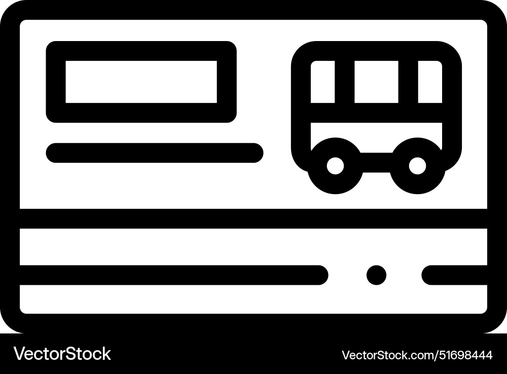 Bus icon thin linear style design isolated Vector Image
