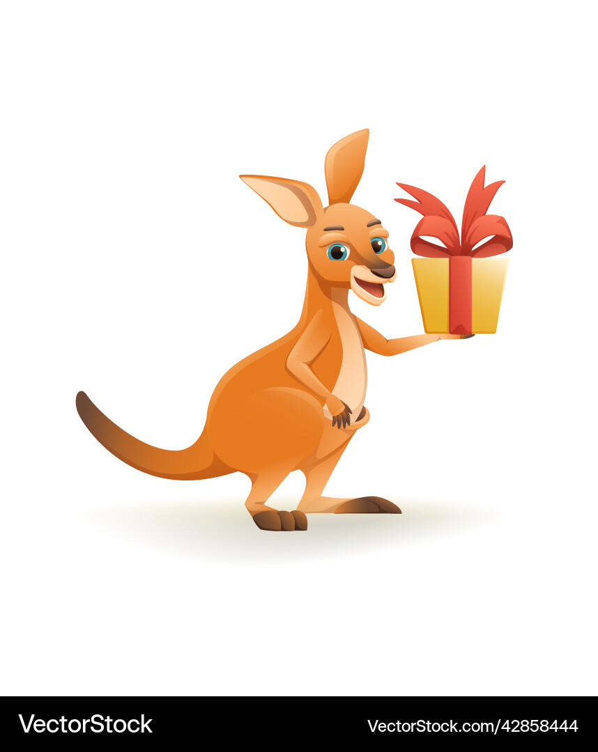Cartoon kangaroo Royalty Free Vector Image - VectorStock