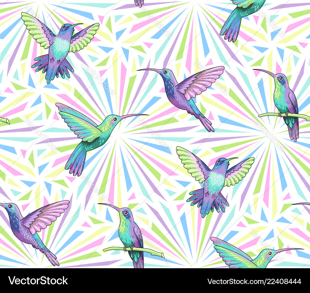 Hummingbirds pattern Royalty Free Vector Image