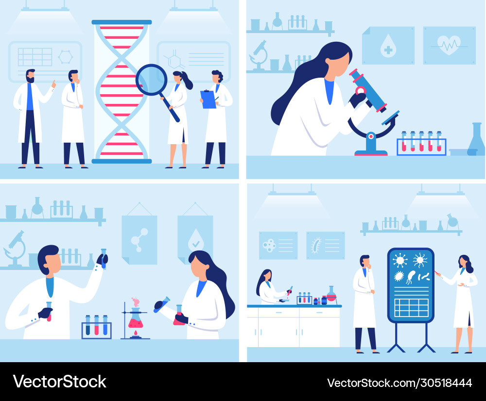 Laboratory Scientists Research Royalty Free Vector Image