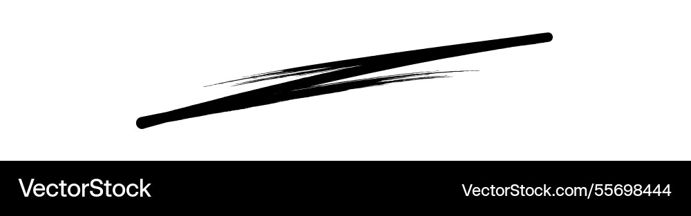 Line brush grunge underline shapes Royalty Free Vector Image