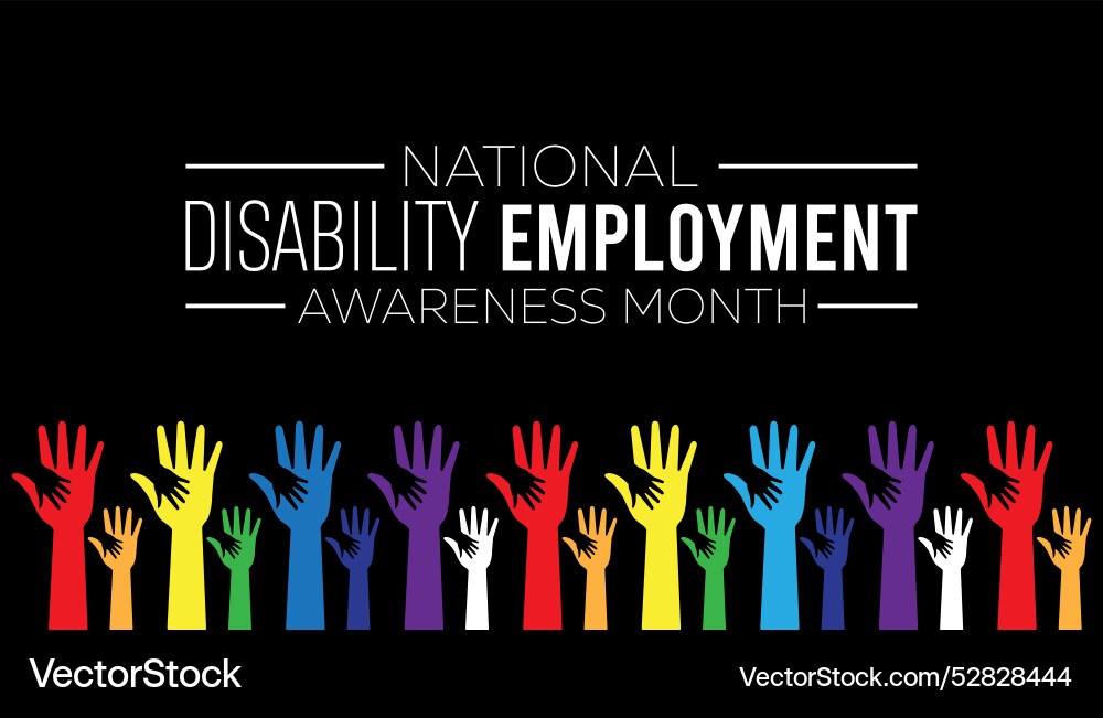 National disability employment awareness month Vector Image