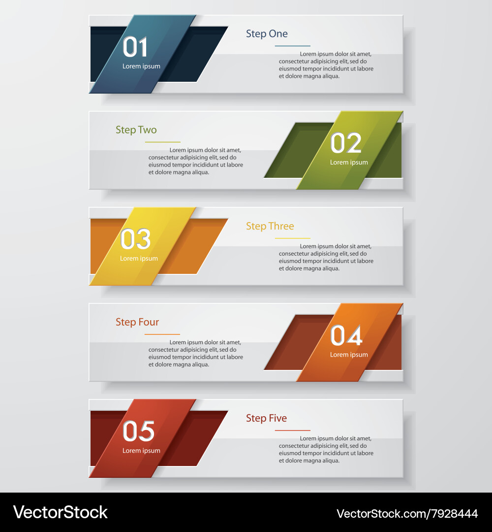 Number Banner Templates – Royalty-Free Vector | VectorStock