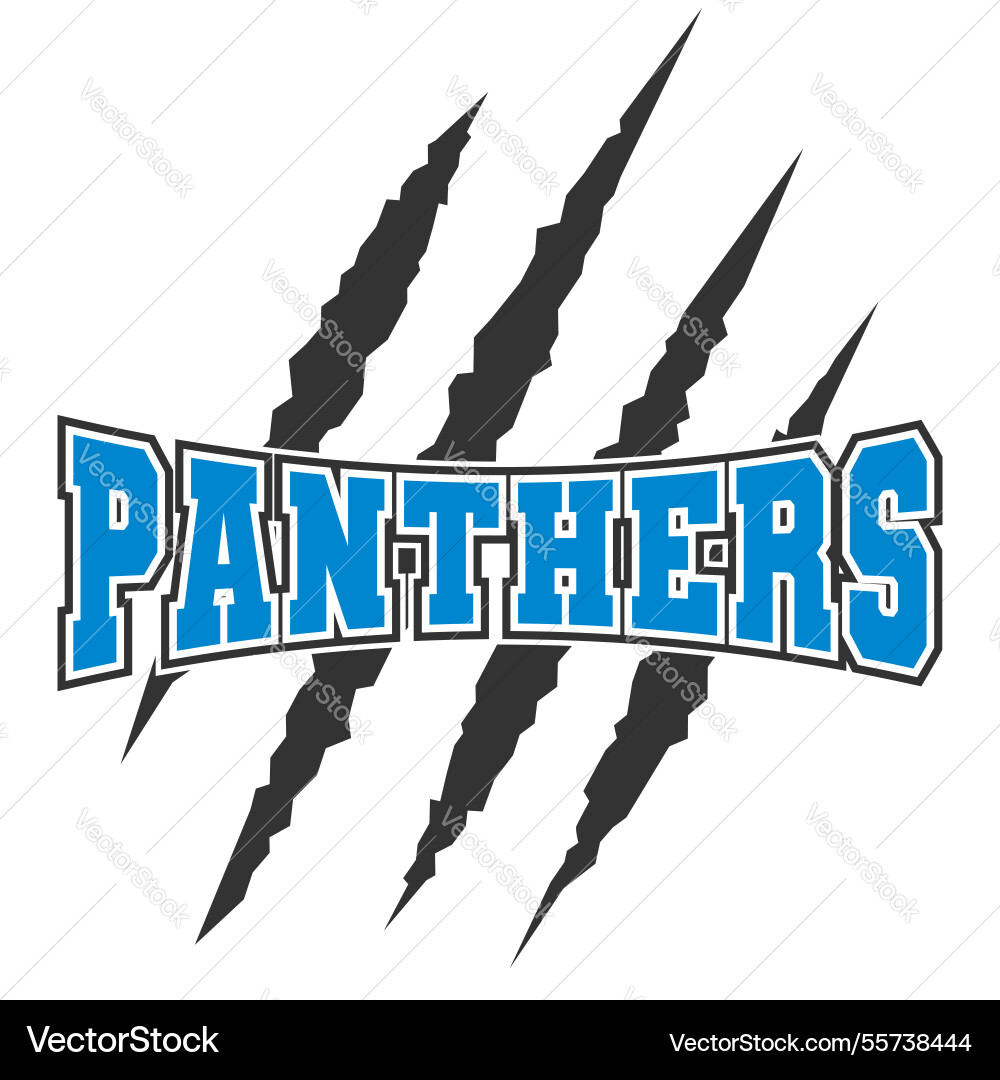 Panthers sport mascot emblem animal Royalty Free Vector