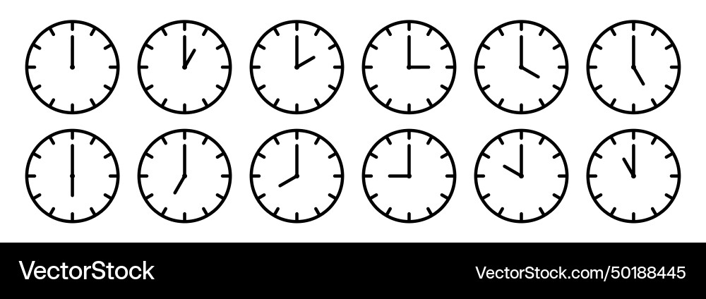 One Line Time Vector Images (over 4,500)