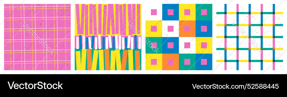 Colorful geometric retro style pattern background Vector Image