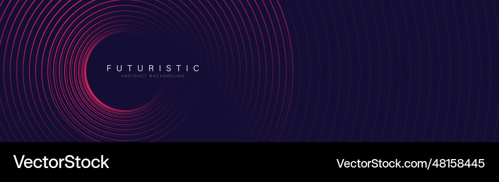 Futuristic abstract background glowing circle Vector Image