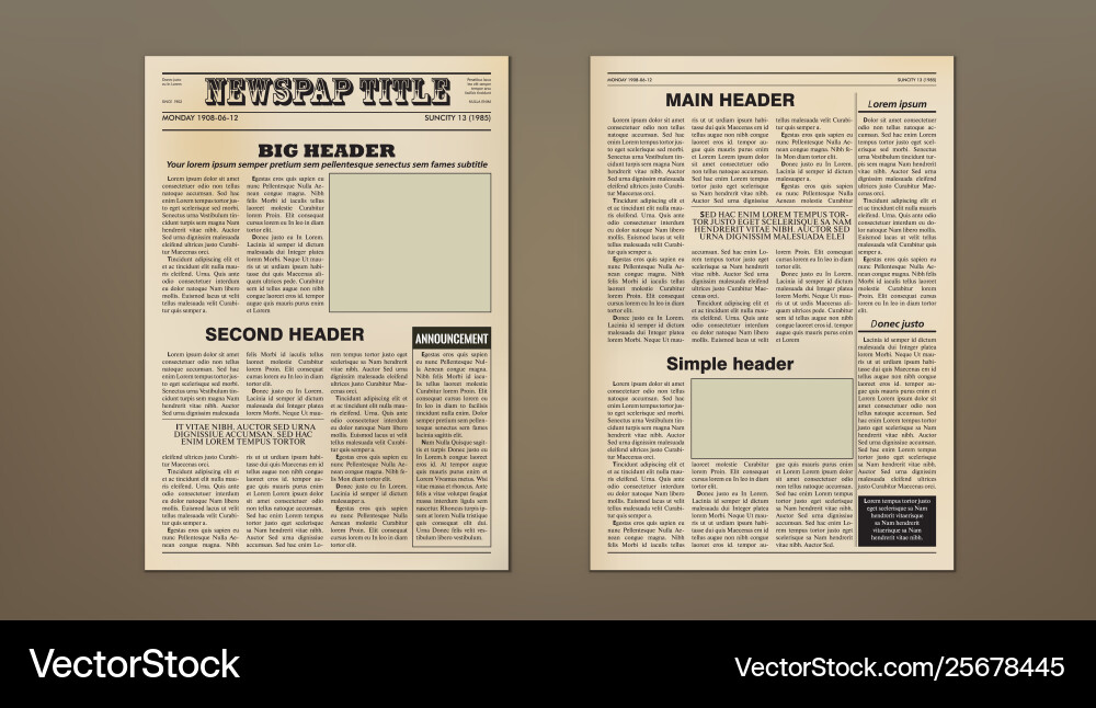 Old Newspaper Layout Template Vintage Birthday Newspaper Template