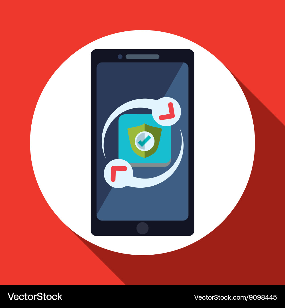 Smartphone design app icon white background Vector Image