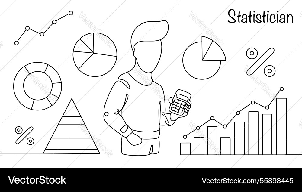 Statistician Royalty Free Vector Image - VectorStock