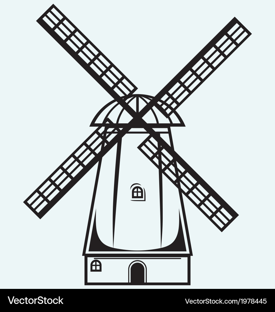 Symbol mill Royalty Free Vector Image - VectorStock