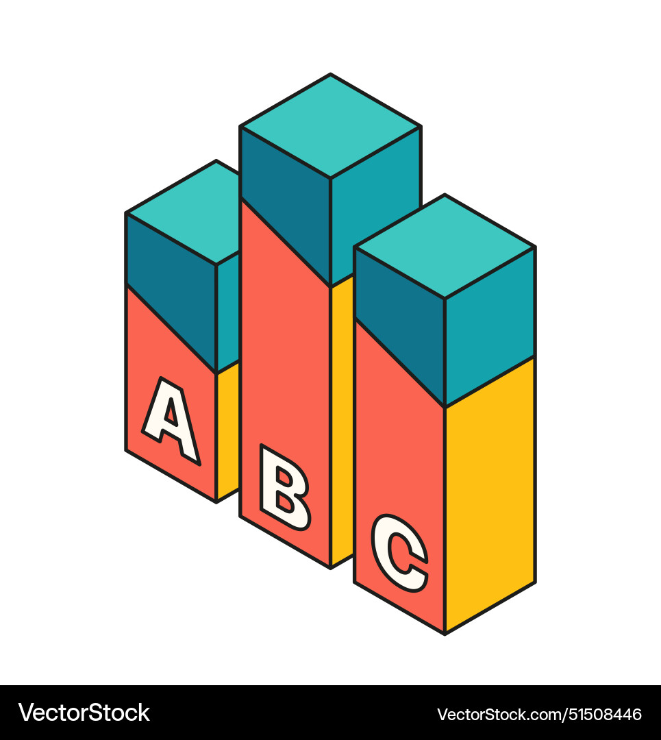 Business isometric icon financial growth Vector Image