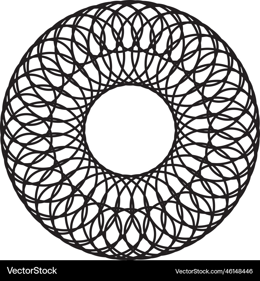 Circle radial motif icon Royalty Free Vector Image