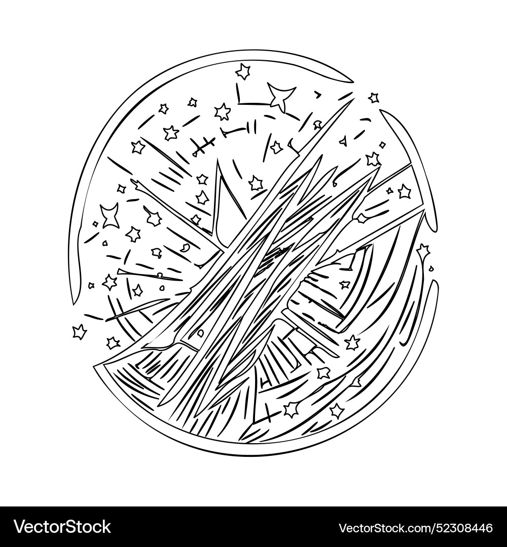 Constellations outline sketch Royalty Free Vector Image