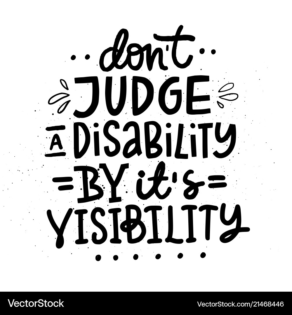 Disability Empowerment Quote Royalty Free Vector Image