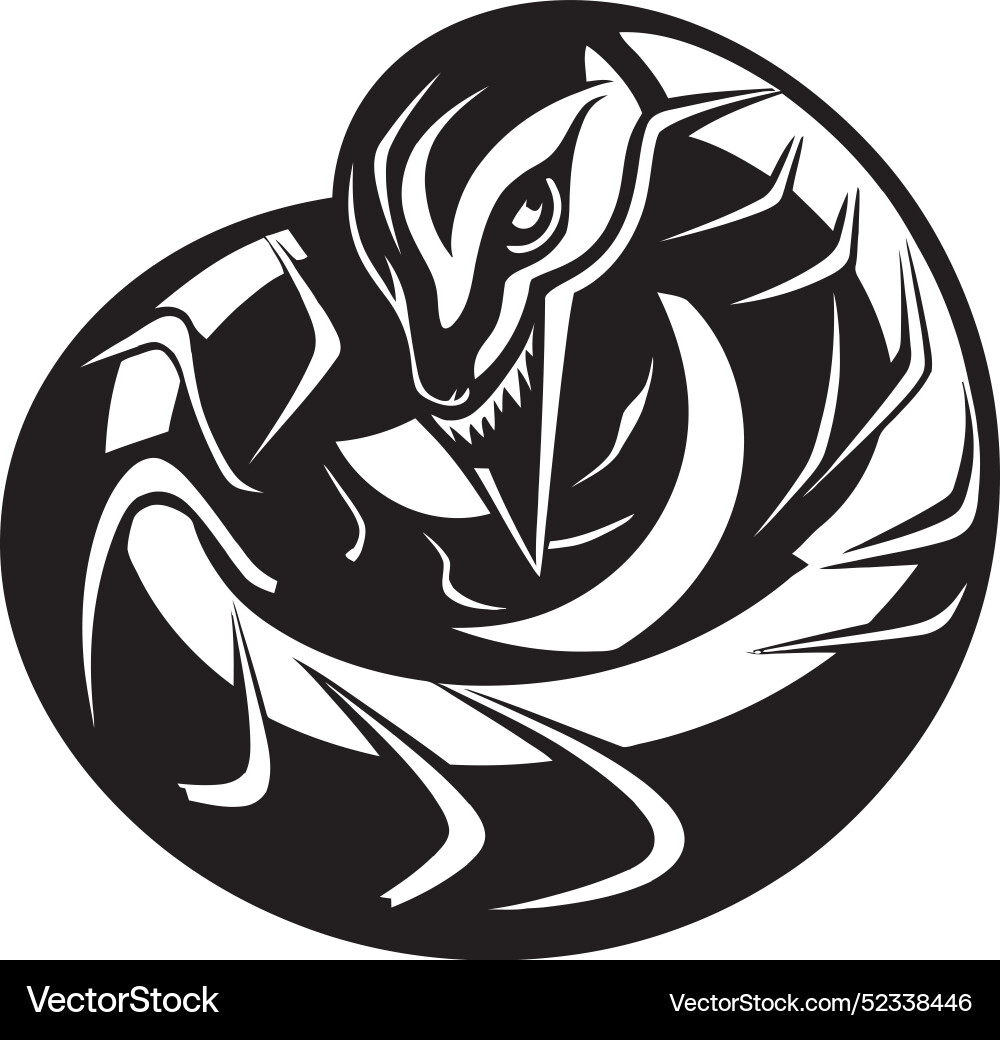 Ebony charm noir snake scales graph Royalty Free Vector
