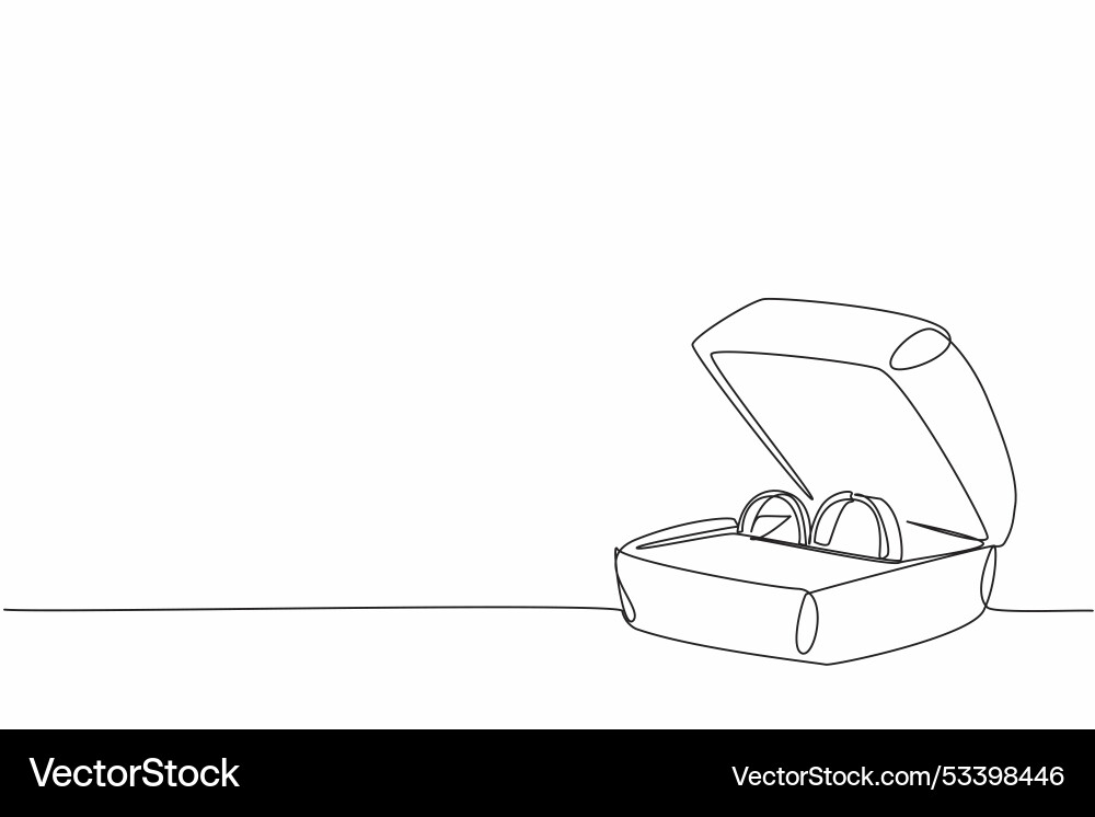 Elegant Open Ring Box Royalty Free Vector Image