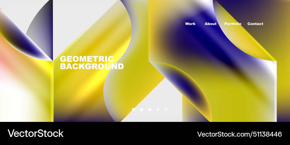 Geometric plant petal pattern in yellow and Vector Image