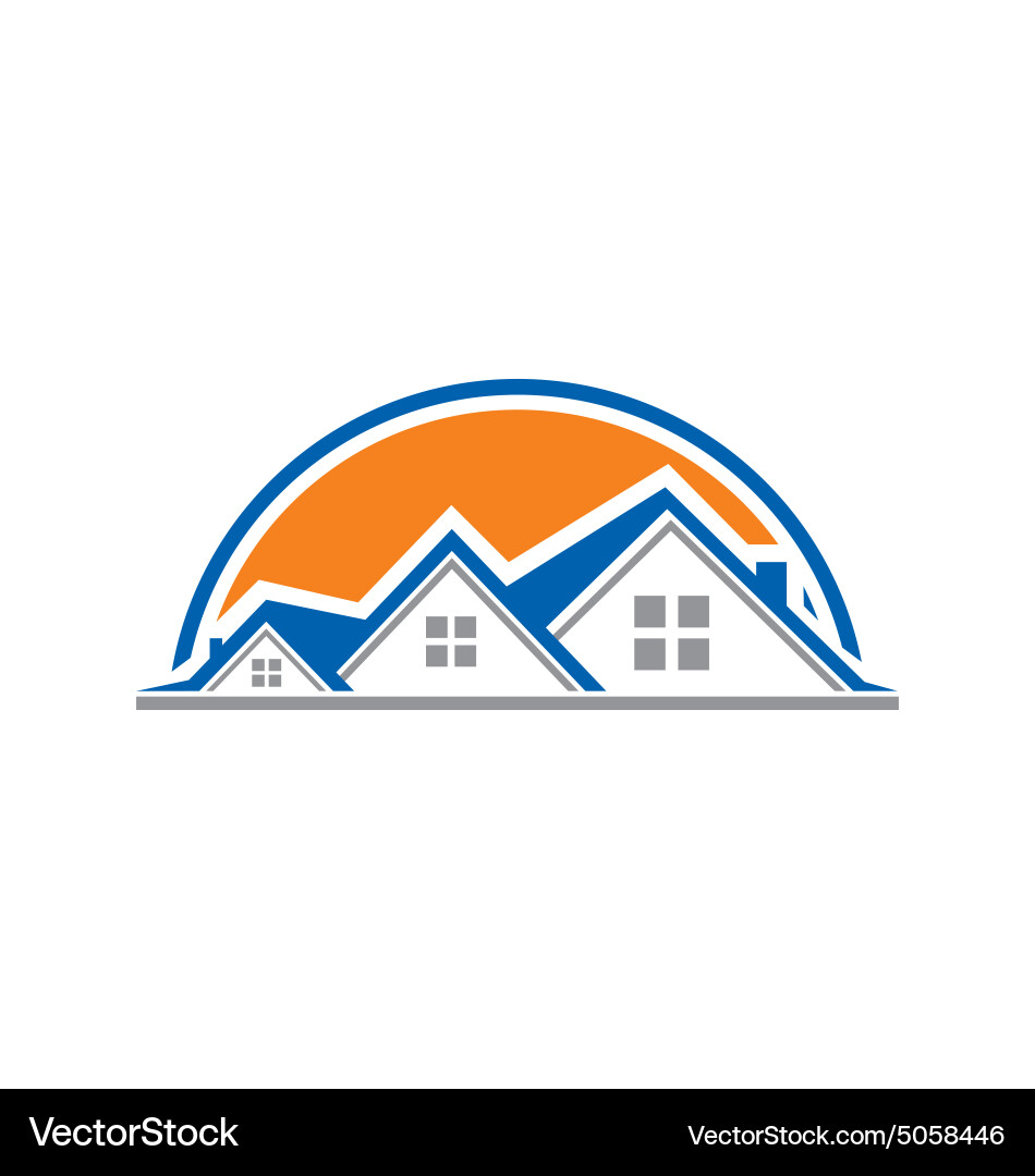 House properties home logo Royalty Free Vector Image