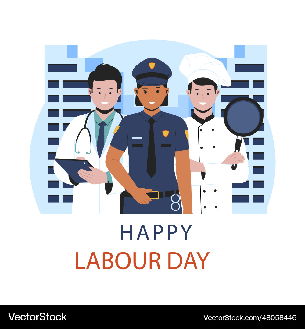 Labour day concept Royalty Free Vector Image - VectorStock