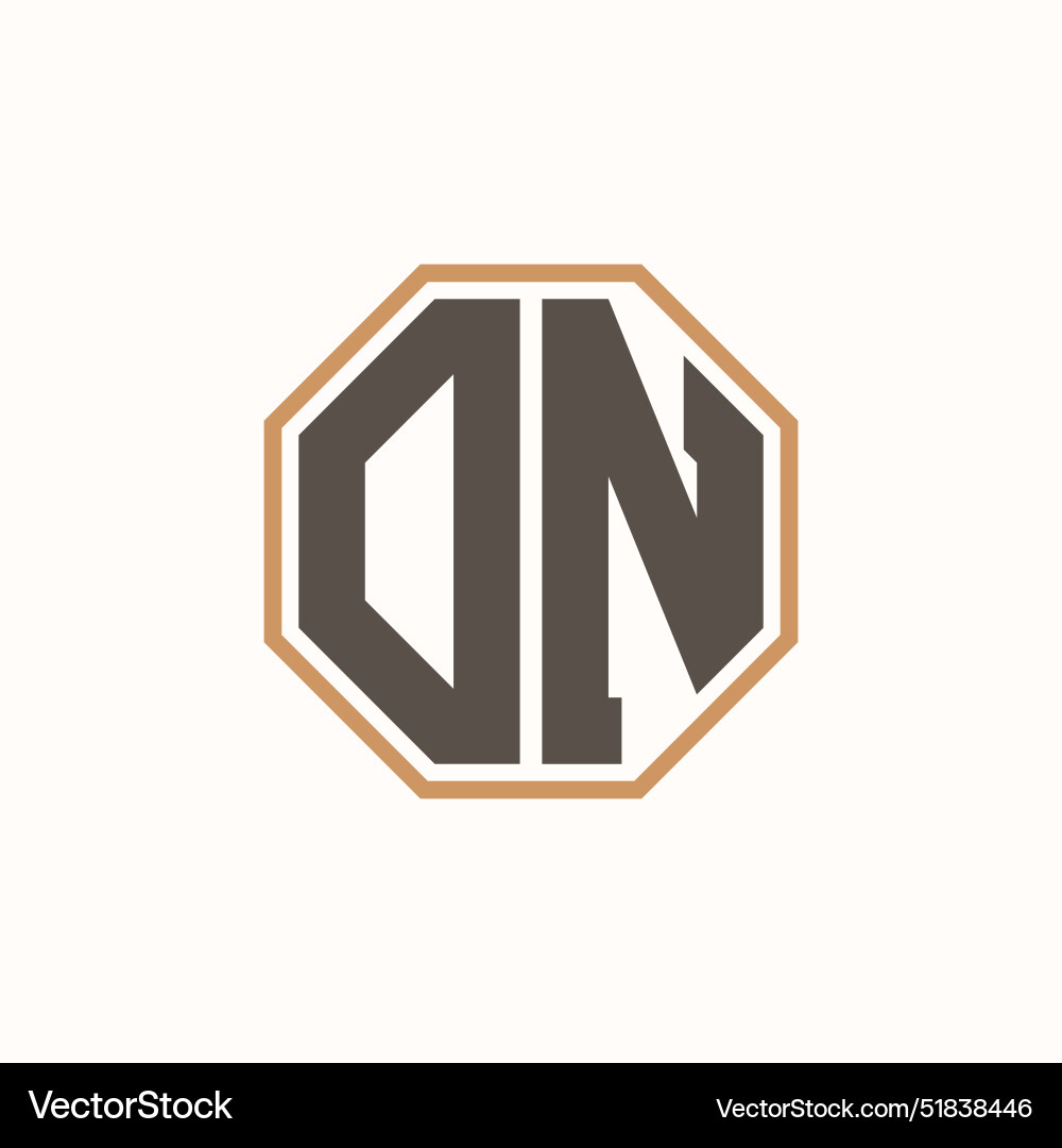Modern letter dn logo for corporate business Vector Image