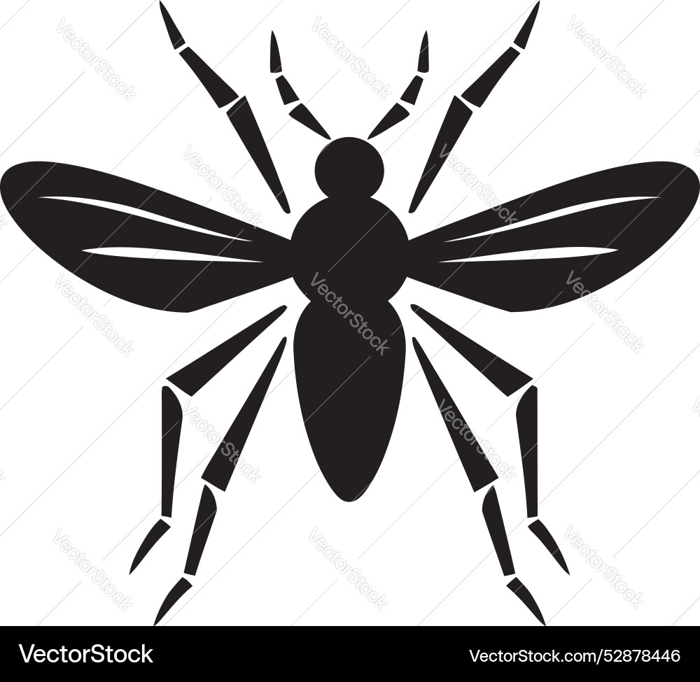 Mosquito silhouette symbolism abstract Royalty Free Vector