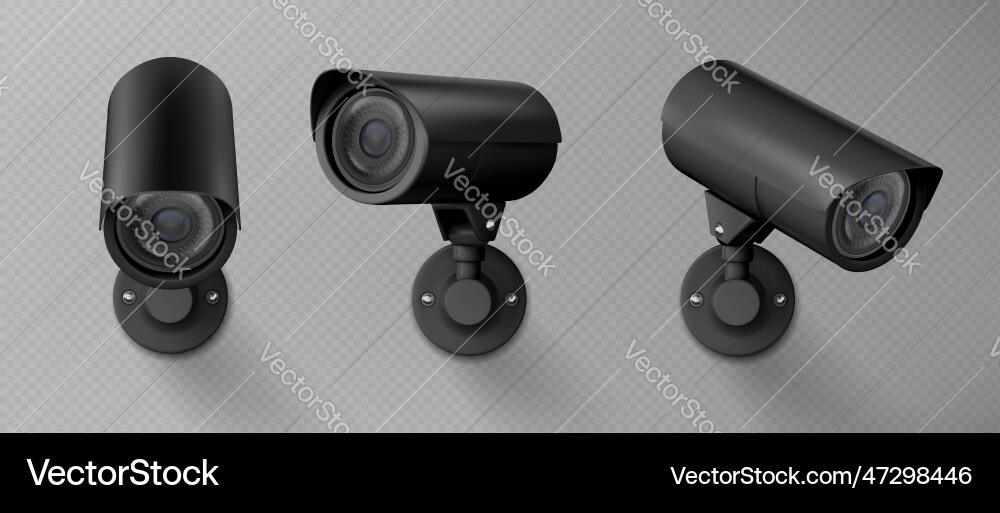 Realistic 3D Security Camera Royalty Free Vector Image