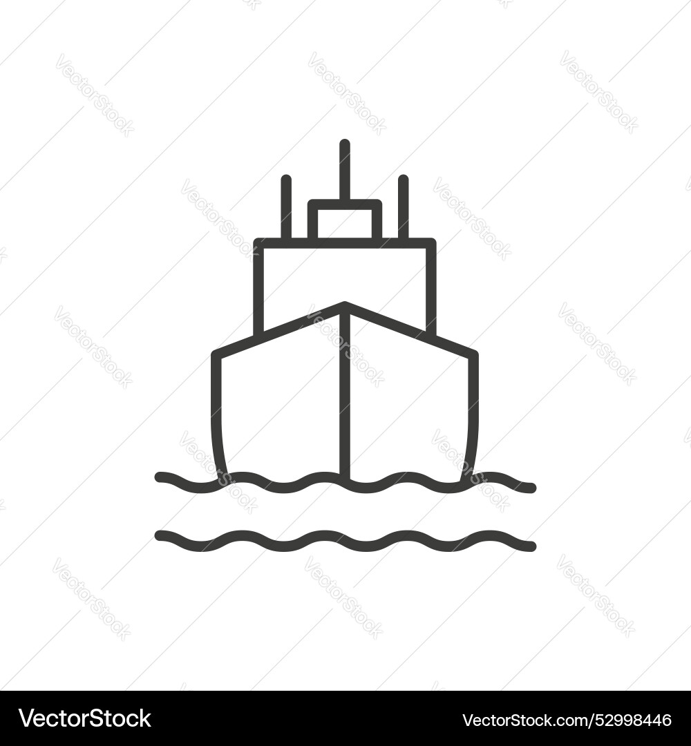 Ship icon set marine container cargo vessel Vector Image