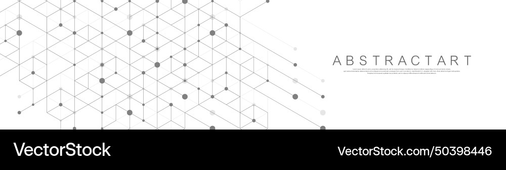 Technology abstract lines and dots connect Vector Image