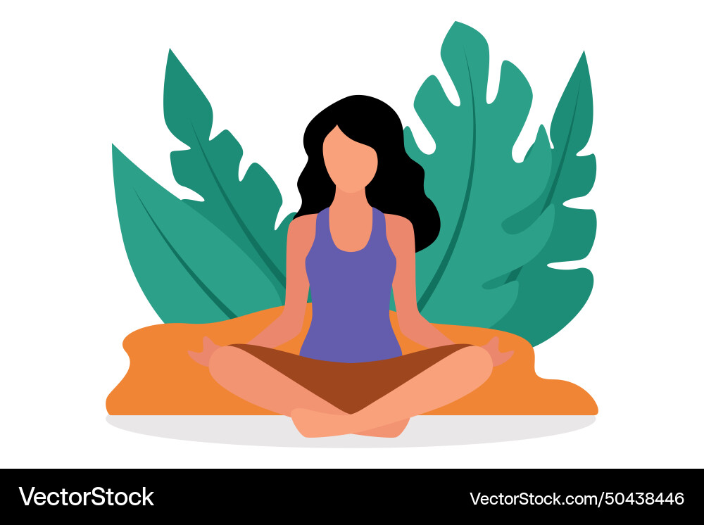 Yoga flat design Royalty Free Vector Image - VectorStock